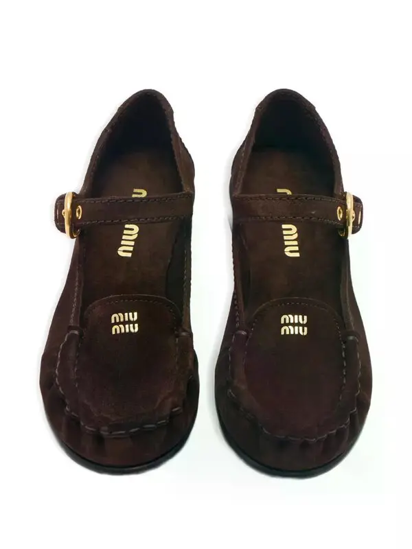 Miu Miu Buckle Strap Loafers