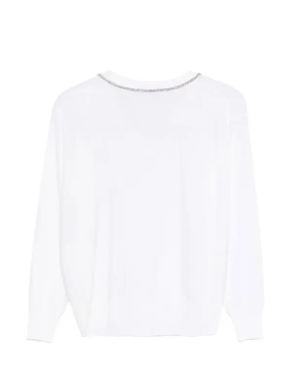 D.exterior Embellished V-neck Sweater