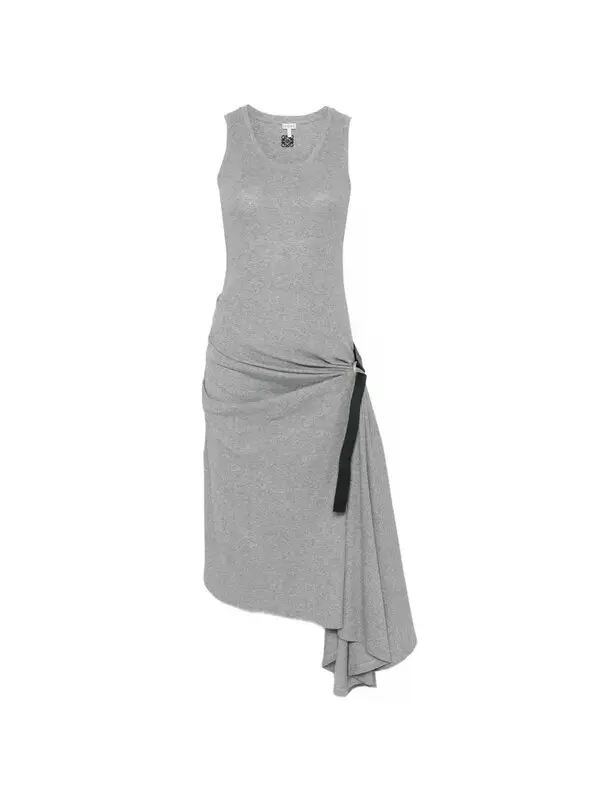 Loewe Tank Tie-detail Midi Dress - Grey