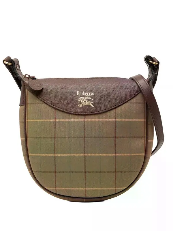 Burberry 20th Century Vintage Check Canvas Crossbody Bag - Brown