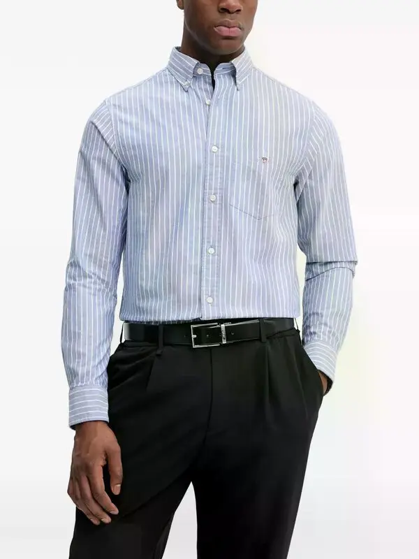 Gant Striped Pocket Shirt - Blue