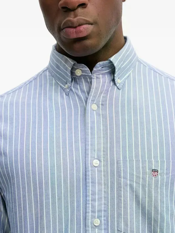 Gant Striped Pocket Shirt - Blue