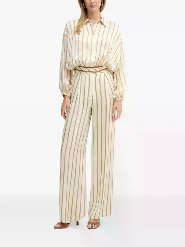 SIMONA CORSELLINI Striped Wide Leg Trousers
