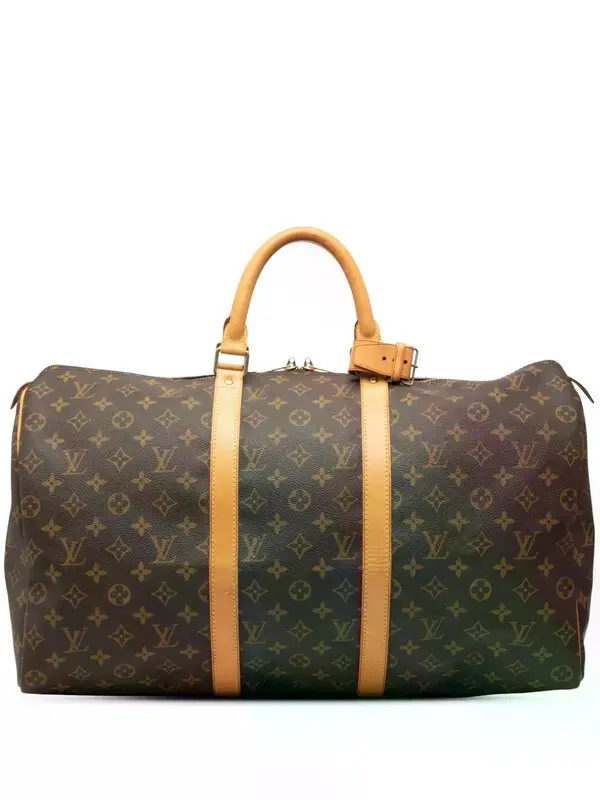 LOUIS VUITTON 1999 Monogram Keepall 50 Travel Bag - Brown