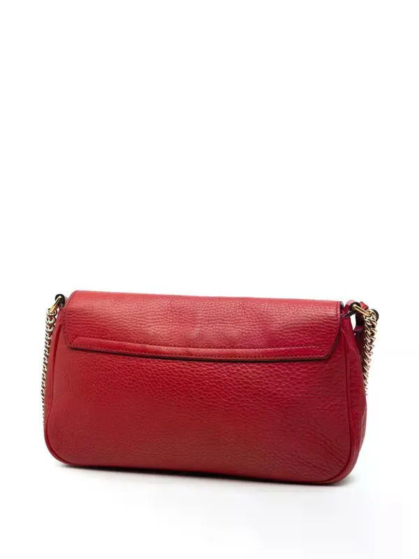 Gucci 2000-2015 Leather Soho Chain Flap Crossbody Bag - Red