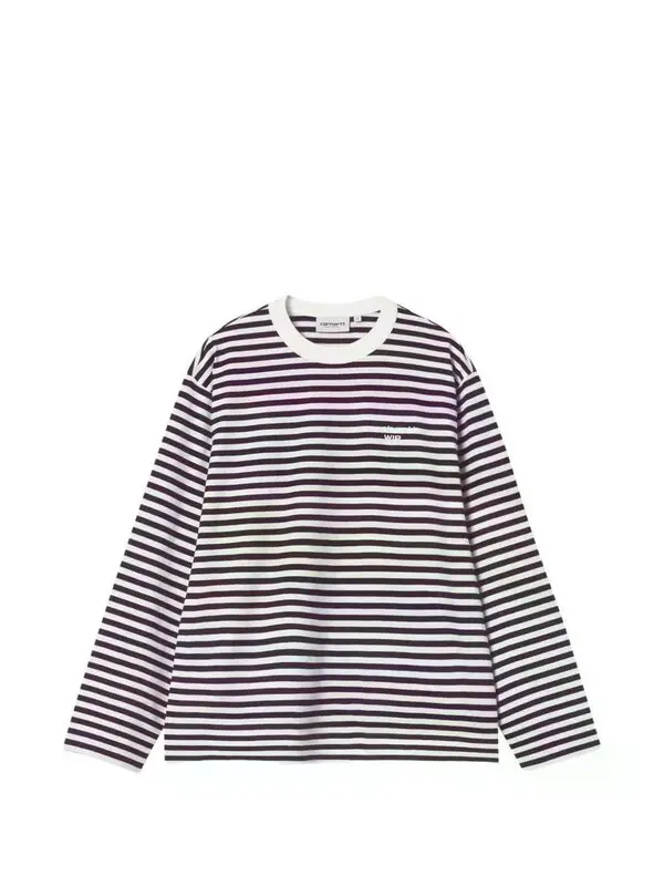 Carhartt Work In Progress Ezra Striped Long-sleeved T-shirt - Purple