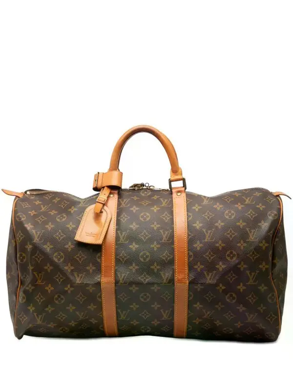 LOUIS VUITTON 1986 Monogram Keepall 50 Travel Bag - Brown