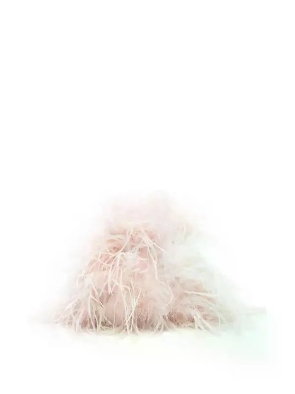 YVES SALOMON Feather Clutch Bag - Pink