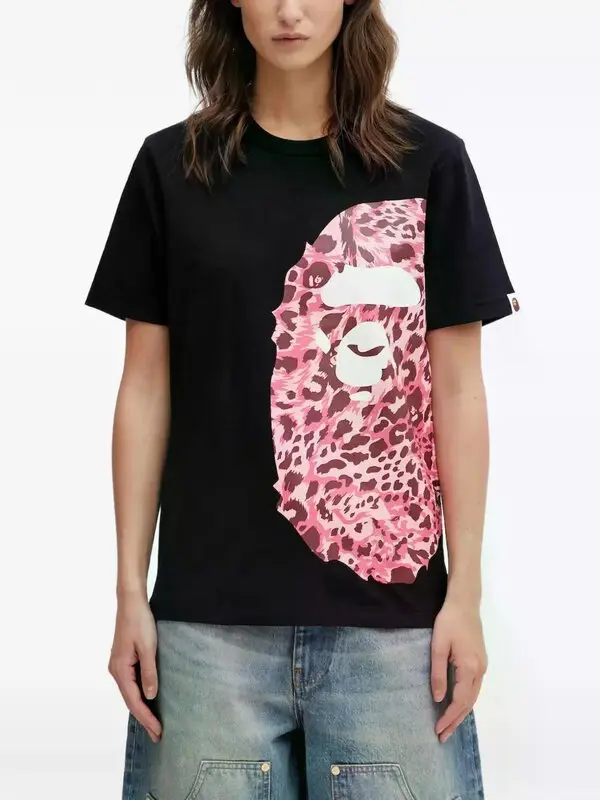 A BATHING APE Animal-print T-shirt - Black