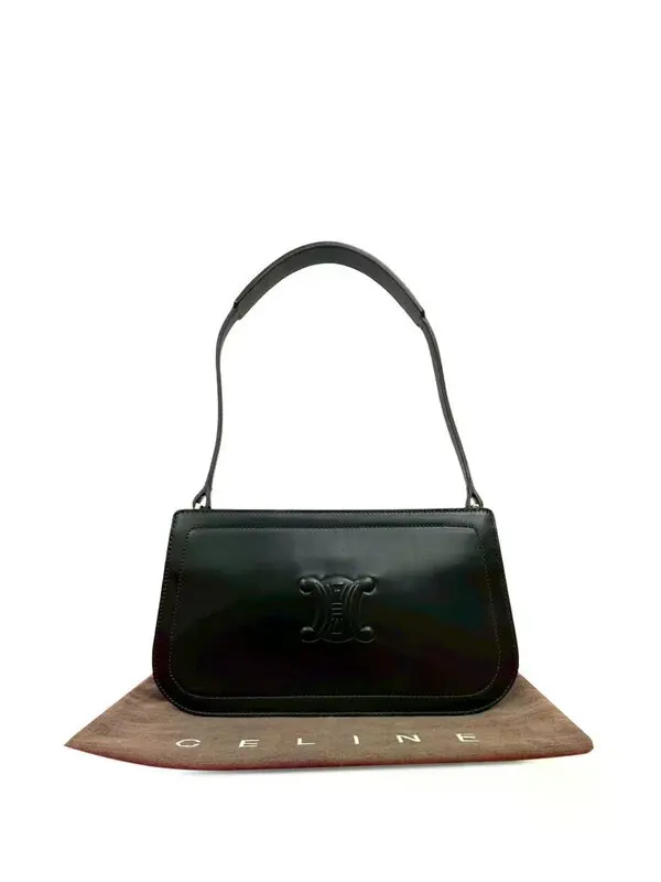 Celine 2000 Leather Triomphe Shoulder Bag
