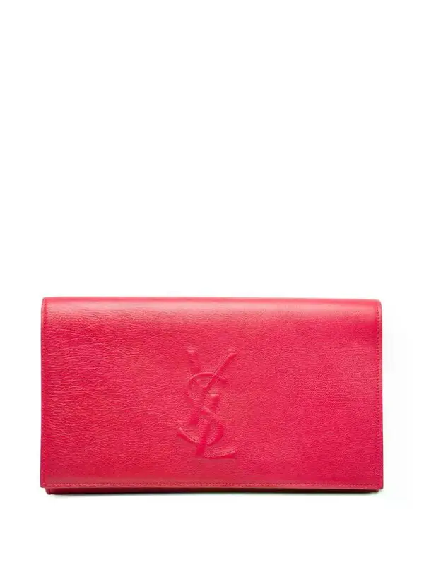 Saint Laurent 2000-2012 Large Leather Belle De Jour Clutch Bag - Pink