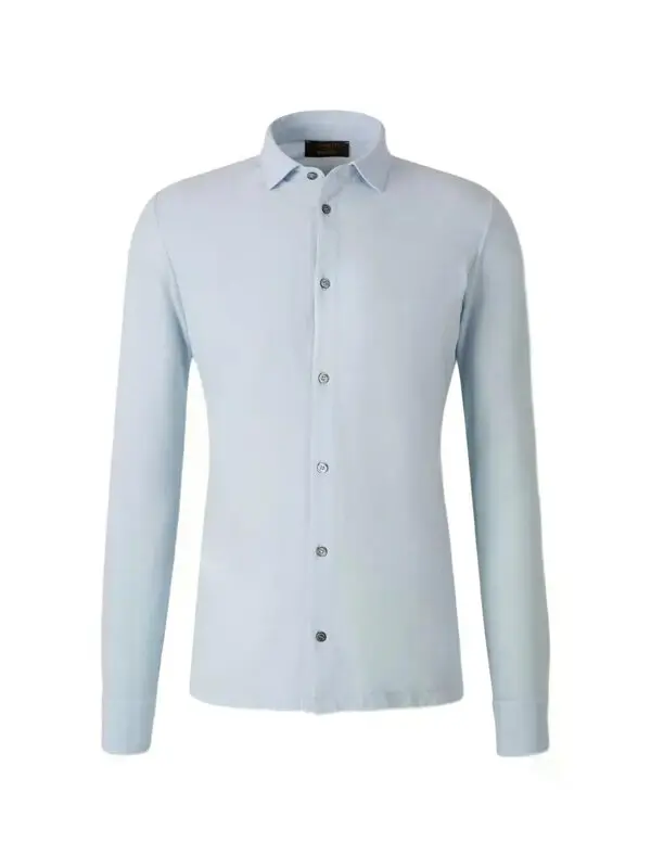 ZANONE Buttoned Long-sleeve Shirt - Blue