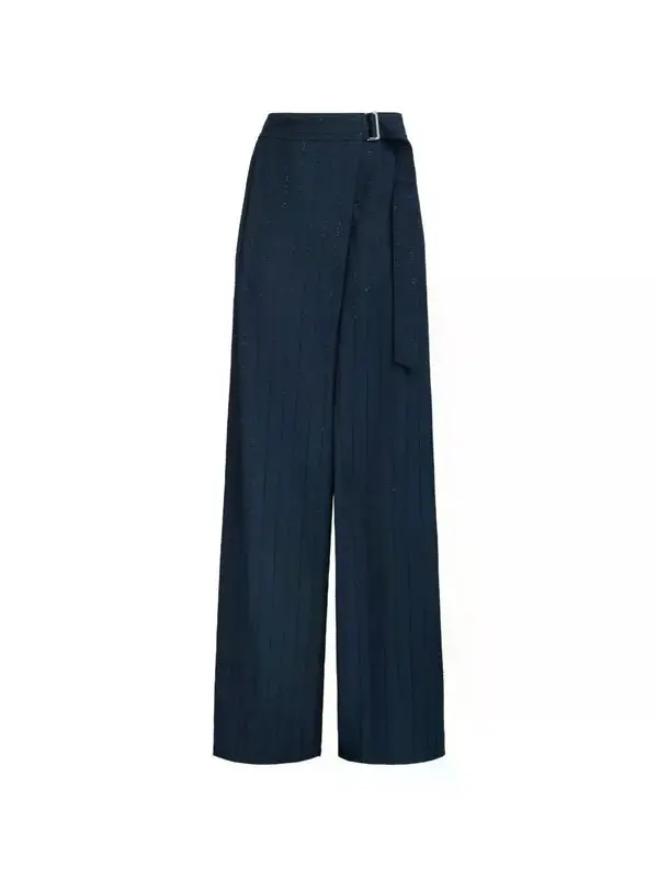 Brunello Cucinelli Sequin-embellished Tailored Trousers - Blue