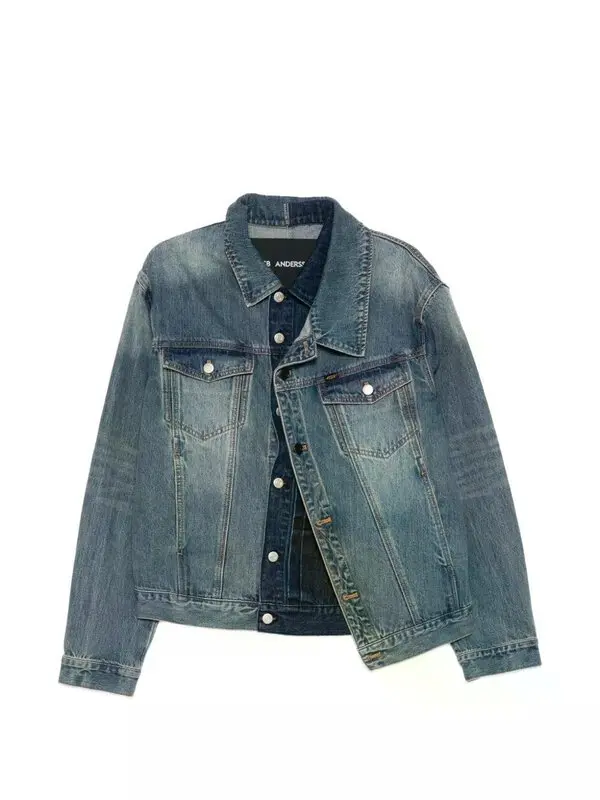 Andersson Bell Asymmetric Layered Denim Jacket - Blue