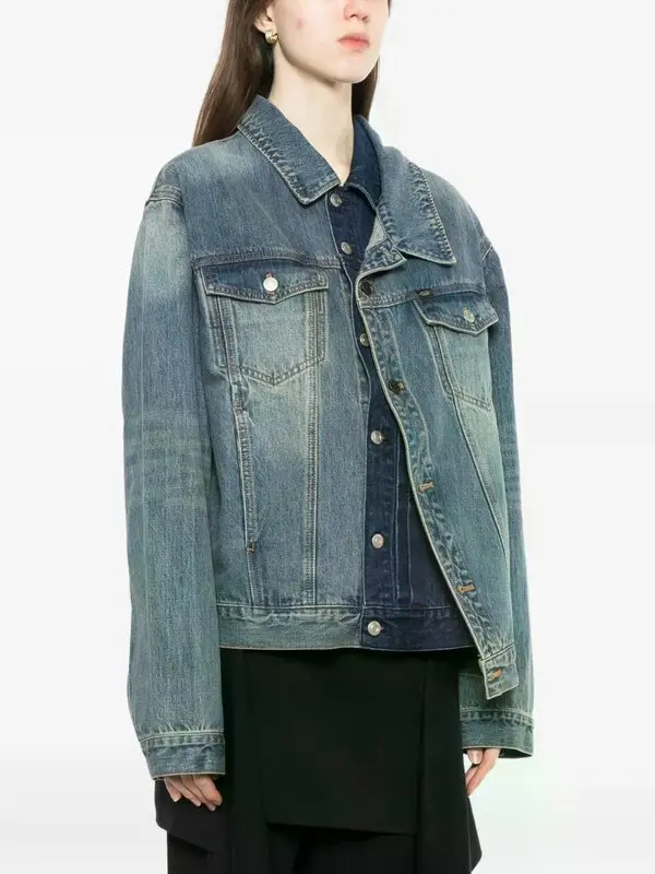 Andersson Bell Asymmetric Layered Denim Jacket