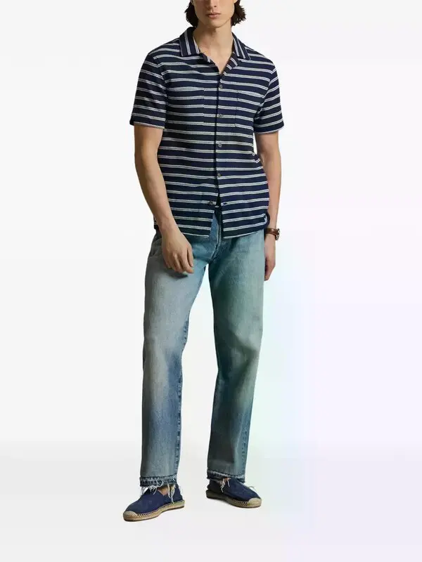 Polo Ralph Lauren Striped Short-sleeved Shirt - Blue