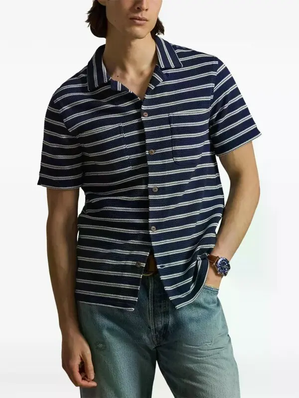 Polo Ralph Lauren Striped Short-sleeved Shirt - Blue