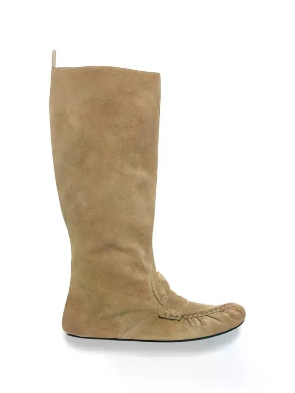 Acne Studios Slouch Toe-detail Boots - Neutrals