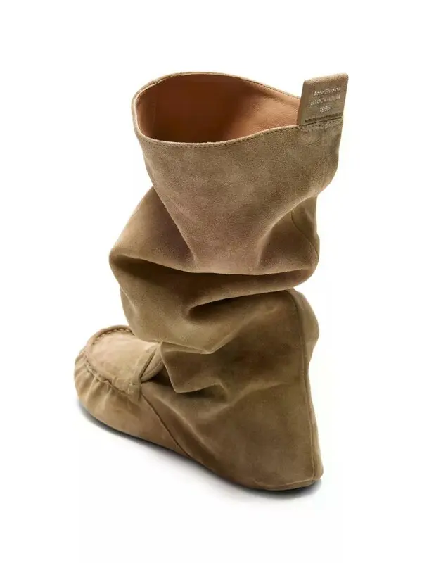 Acne Studios Slouch Toe-detail Boots - Neutrals