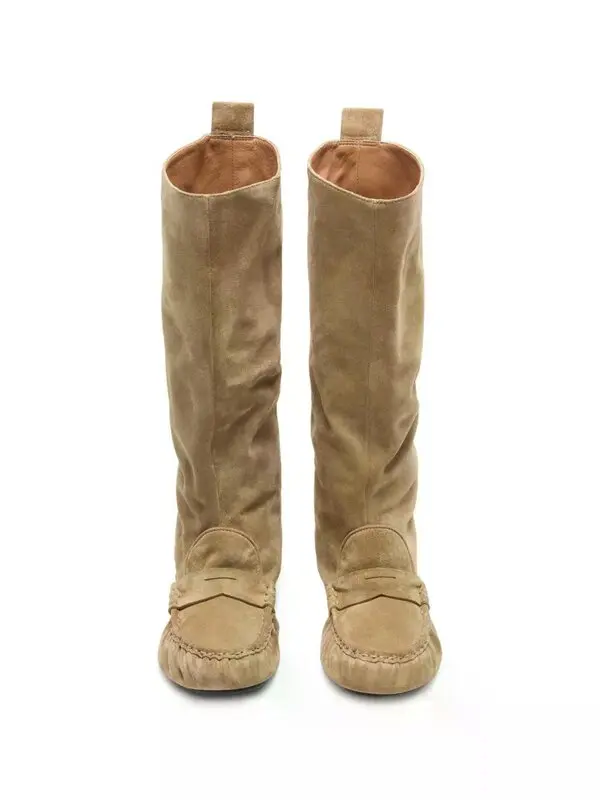 Acne Studios Slouch Toe-detail Boots - Neutrals