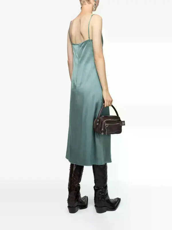 Acne Studios Lace Slip Midi Dress - Green