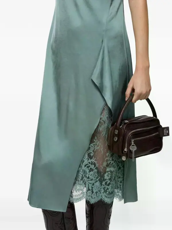 Acne Studios Lace Slip Midi Dress - Green