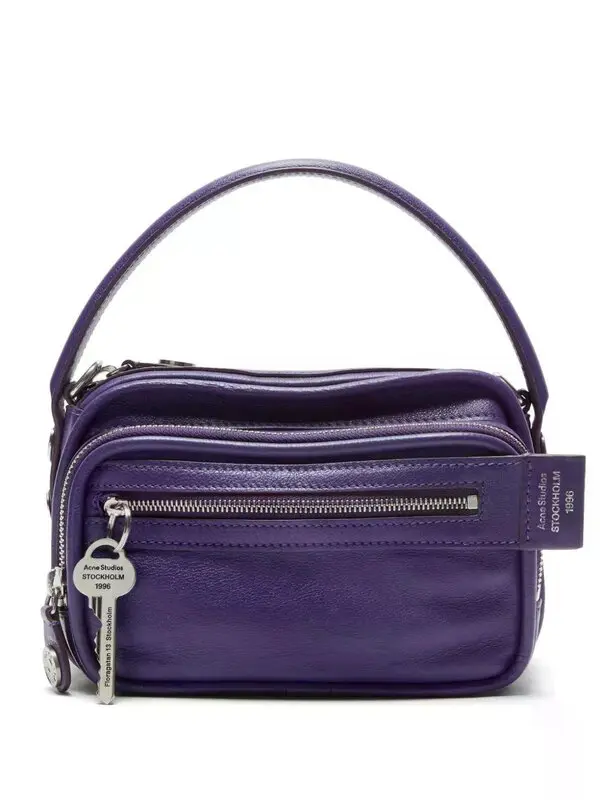 Acne Studios Camero Kit Zip Leather Crossbody Bag - Purple