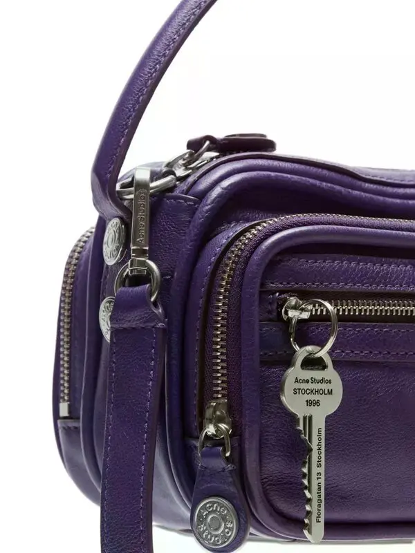 Acne Studios Leather Crossbody Bag - Purple