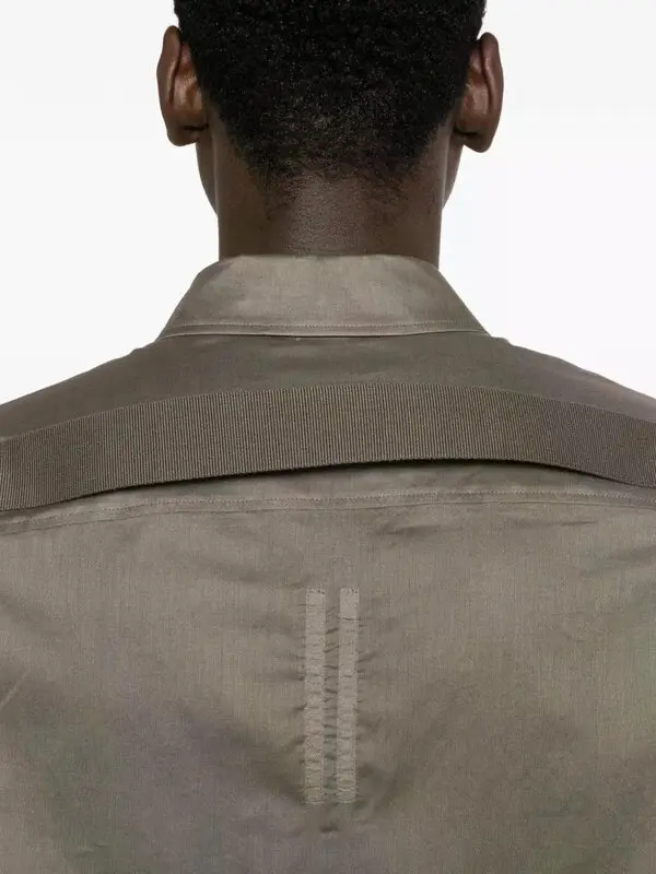 Rick Owens Chest-pocket Long-sleeve Shirt Jacket - Brown