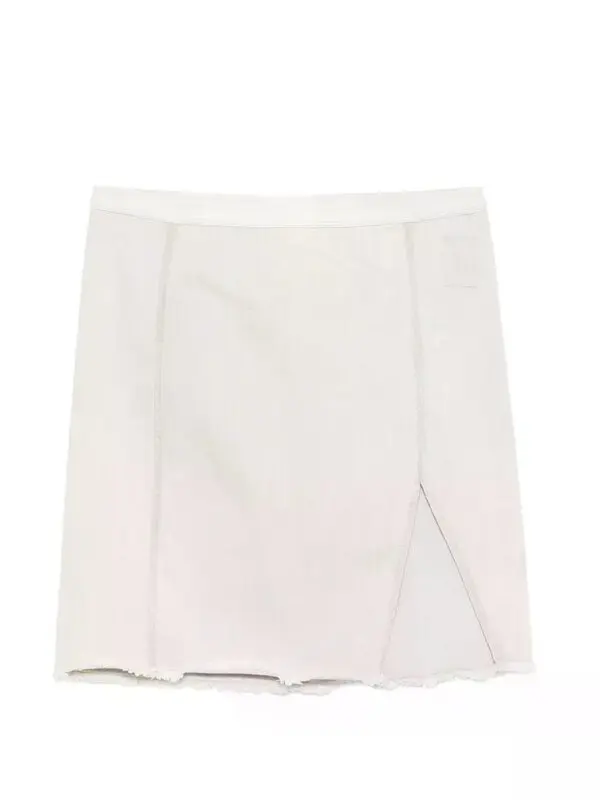 Rick Owens Frayed Slit Skirt - Neutrals
