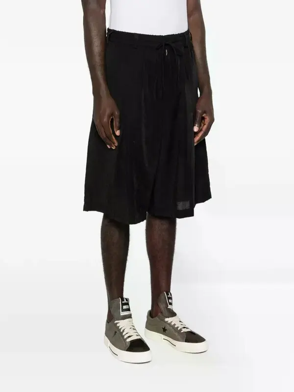 Y3 Drawstring Pleated Shorts