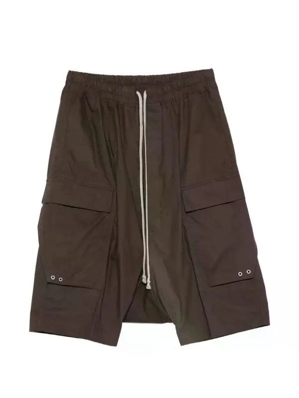 Rick Owens Cargo Pods Drawstring Shorts - Brown