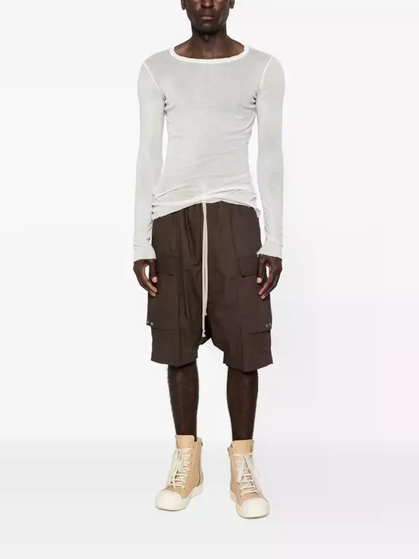 Rick Owens Cargo Pods Drawstring Shorts - Brown