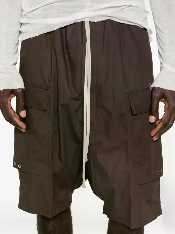 Rick Owens Cargo Pods Drawstring Shorts - Brown
