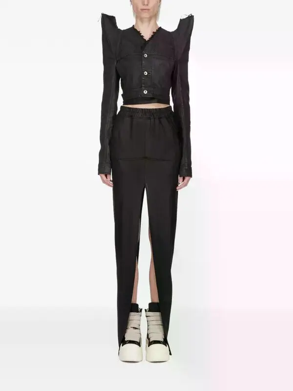 Rick Owens Frayed Jacket - Black