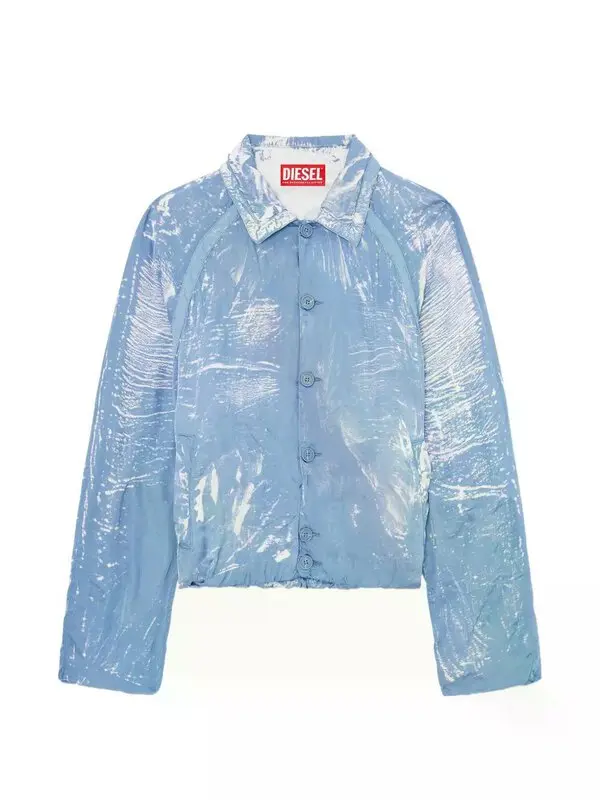 DIESEL® Polo-collar Bomber Jacket - Blue