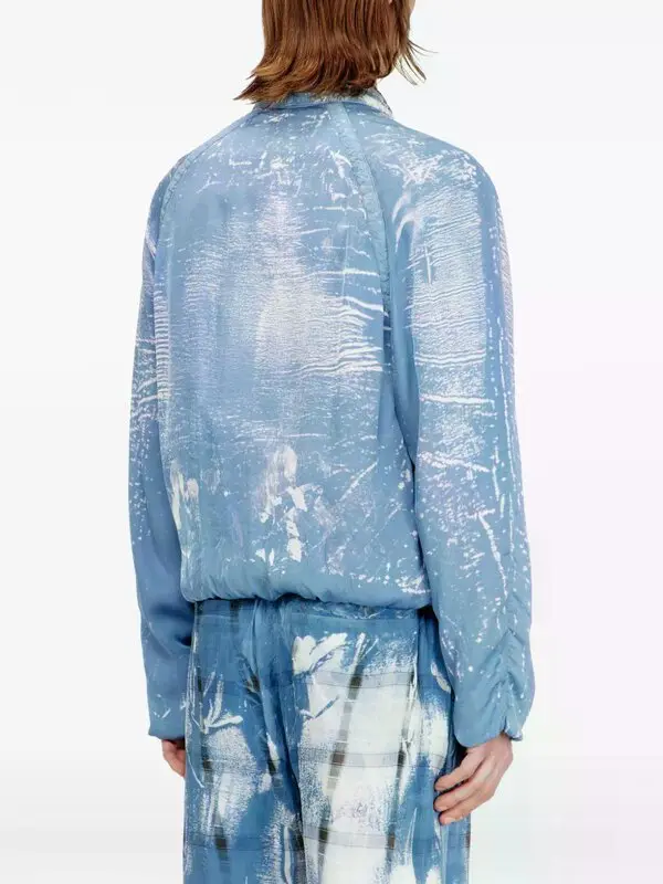 DIESEL® Polo-collar Bomber Jacket - Blue