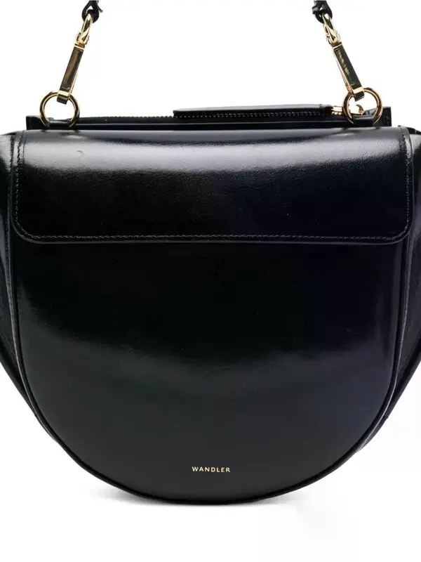WANDLER Hortensia Small Flap Tote Bag - Black