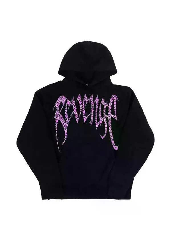 REVENGE Graphic-print Hoodie - Black