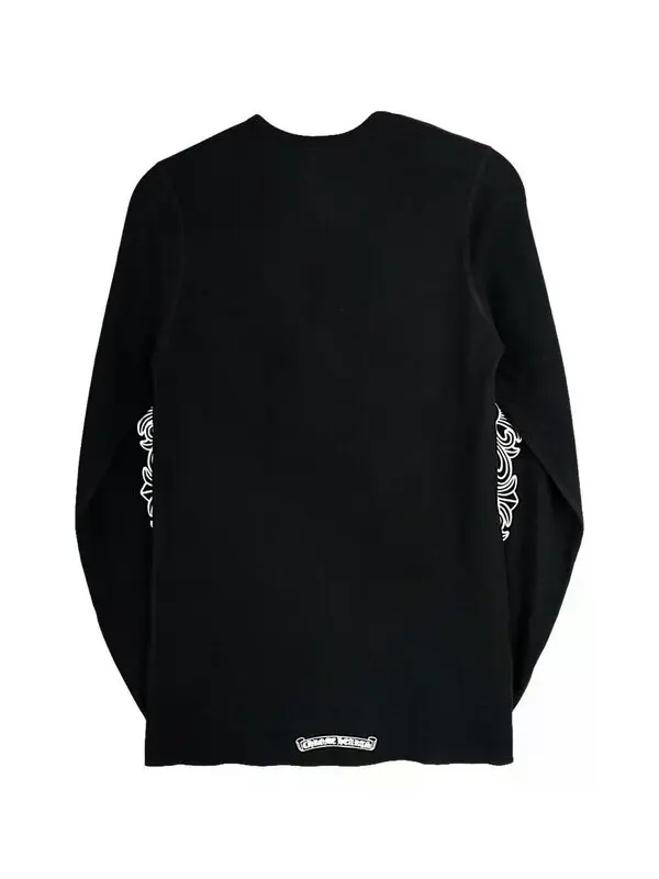 Chrome Hearts Horseshoe Floral Thermal T-shirt - Black