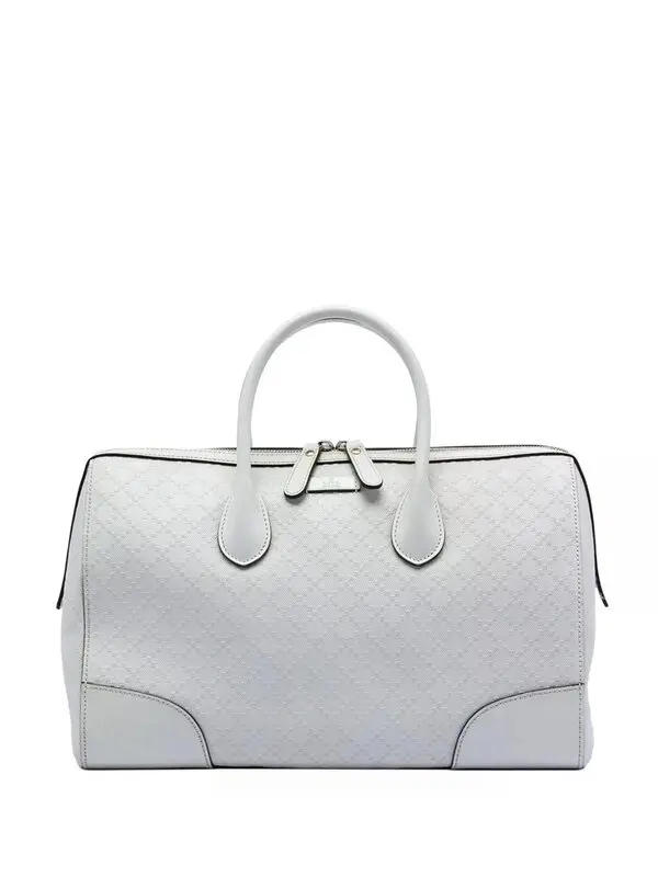 Gucci 2016-2025 Medium Diamante Leather Boston Bag - White