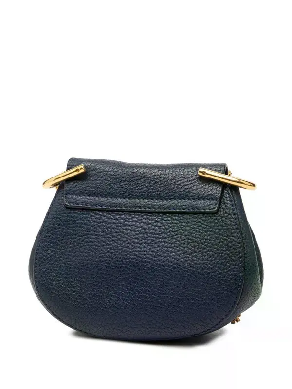 Chloé Mini Leather Drew Crossbody Bag - Blue
