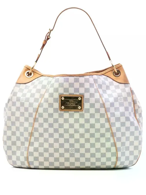 LOUIS VUITTON 2008 Damier Azur Galliera Gm Shoulder Bag - White