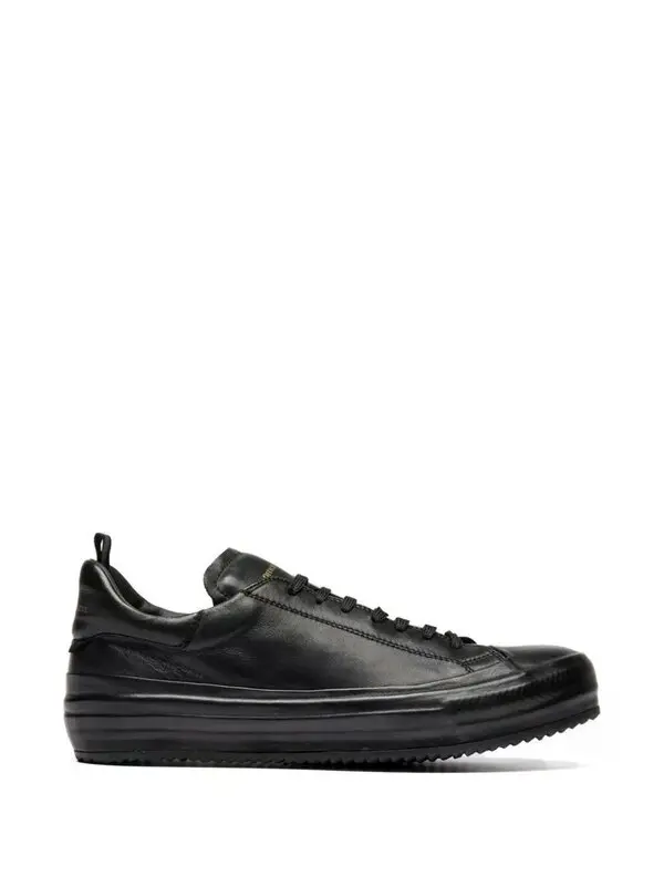 Officine Creative Lace-up Fastening Leather Sneakers - Black