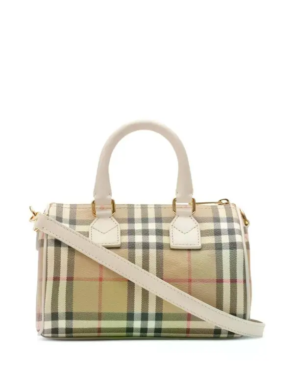 Burberry Check Bowling Bag - Neutrals