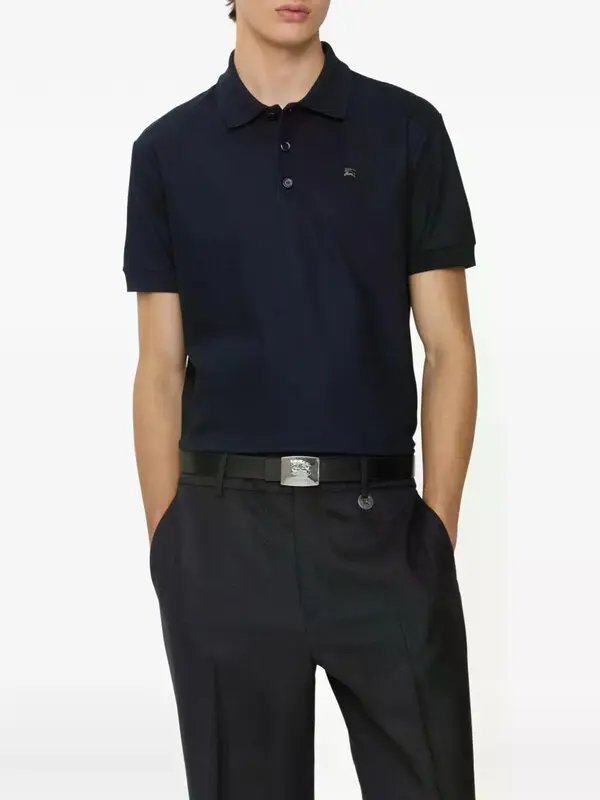 Burberry Metal Knight Cotton Polo Shirt - Blue