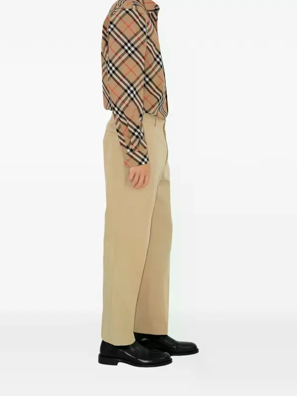 Burberry Relaxed-fit Check Cotton Poplin Shirt - Neutrals