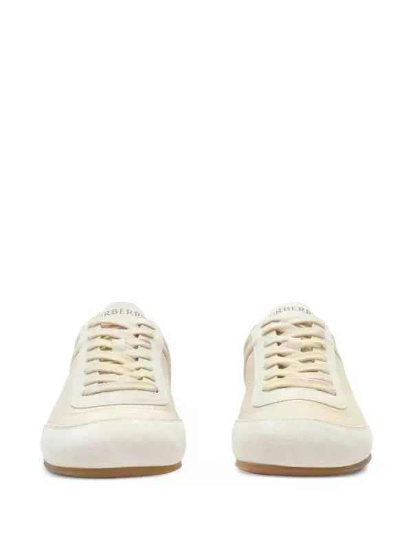 Burberry Leather Knight Runner Sneakers - Neutrals