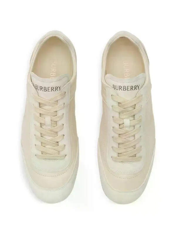 Burberry Leather Knight Runner Sneakers - Neutrals