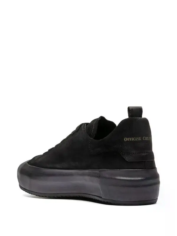Officine Creative Suede Low Top Sneakers - Black